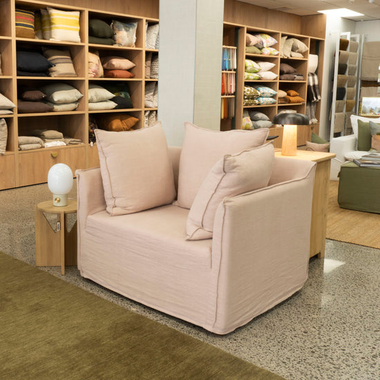 Ted Love Seat | Linen – Clover Design Store