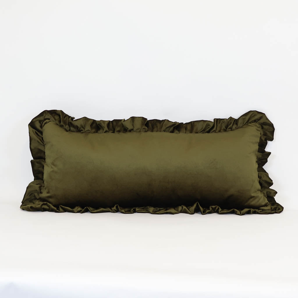 Velvet Pleat Lumber Cushion | Clover
